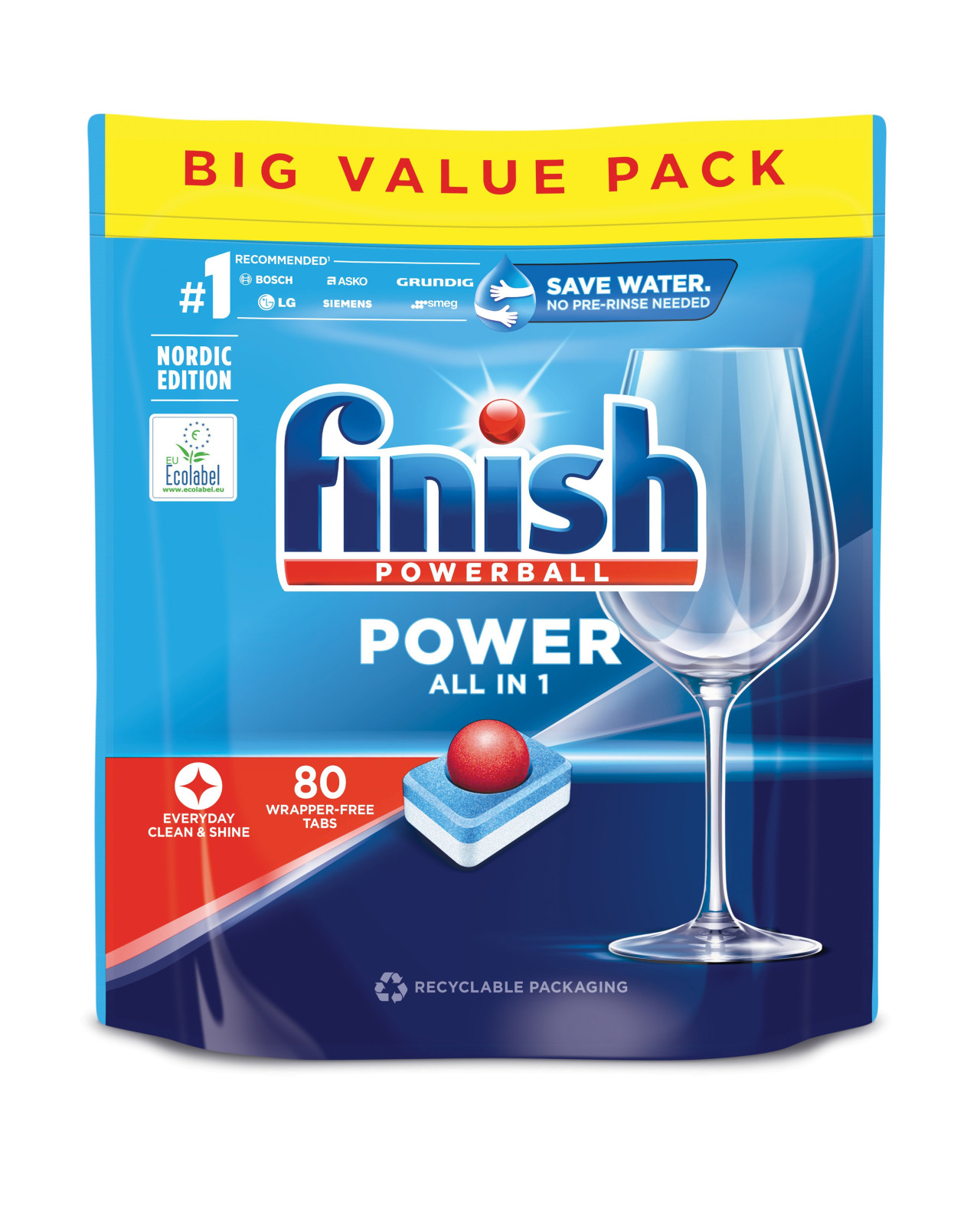 Dish Tabs Power 80P - FINISH - EKO:-