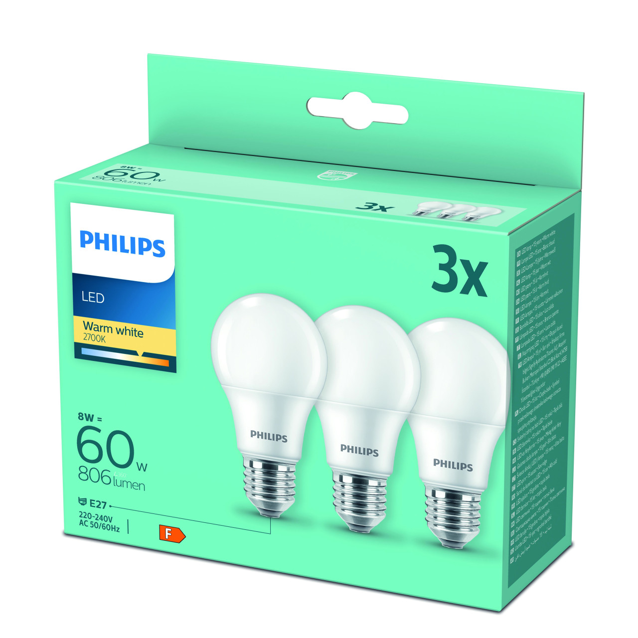 Led Plast Standard 60W E27 Fr 3P Nd - Philips - EKO:-