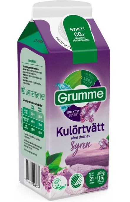 Grumme Flytande Kulörtvätt 750Ml Syren - GRUMME - EKO:-