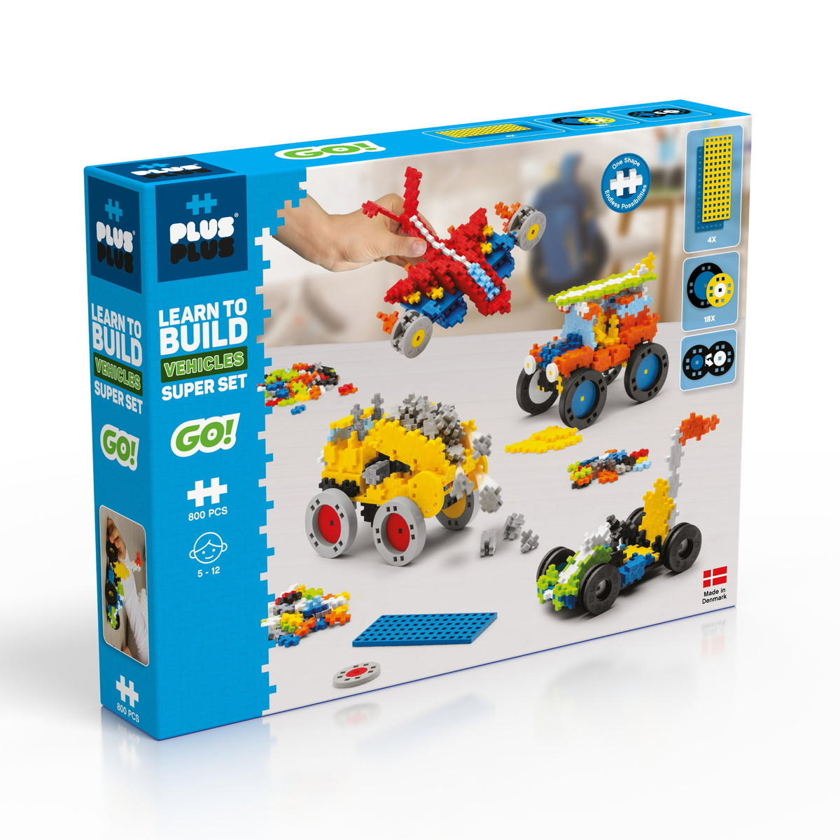 PLUSPLUS GO VEHICLES SUPER SET 800BIT - EKO:-