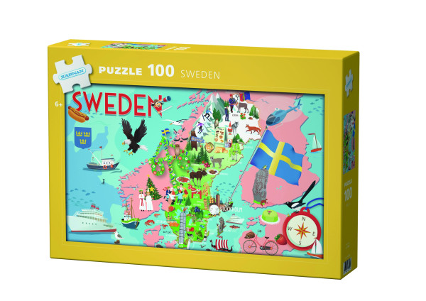Pussel 100B Sweden - Kärnan - EKO:-