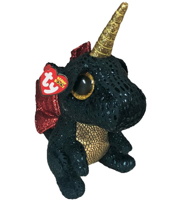 Grindal - Dragon With Horn Med 23Cm - TY BEANIE BOOS - EKO:-
