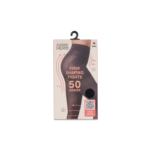 Support Hero Ladies 50Den Shaping Tights Black - EKO:-