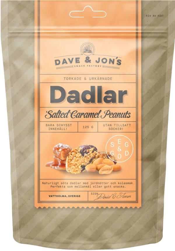 Dadlar Salted Caramel Peanuts - Dave&Jon´S - EKO:-