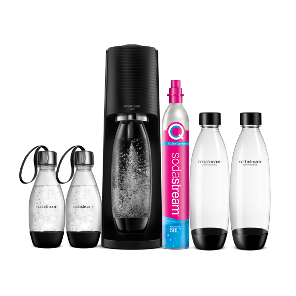 Sodastream Terra Kolsyremaskin - Fem Flaskor & Patron - Svart - EKO:-