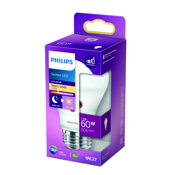 Led Plast Dusk To Dawn D2D Standard 60W E27 Frost Nd - PHILIPS - EKO:-