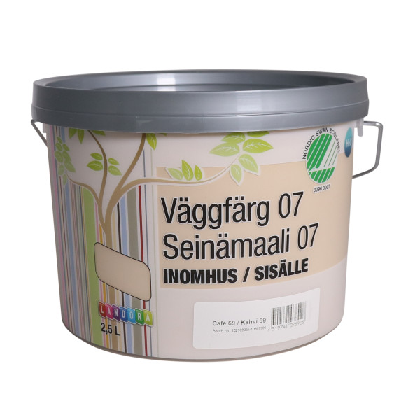 Landora Väggfärg 07 Café 2,5 L - LANDORA - EKO:-