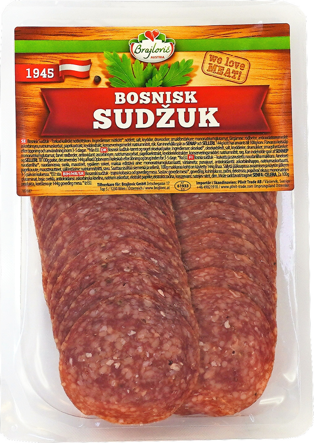 Kallrökt Sudjuk Skivad 70G - Brajlovic - EKO:-