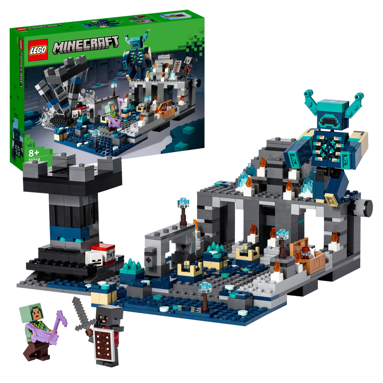 LEGO® Minecraft® Den mörka djupa striden 21246 Bygg- och lekset (584 ...