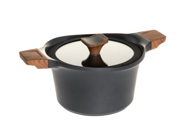 Gryta 3L Aluminium With Glass Lid - EKO:-