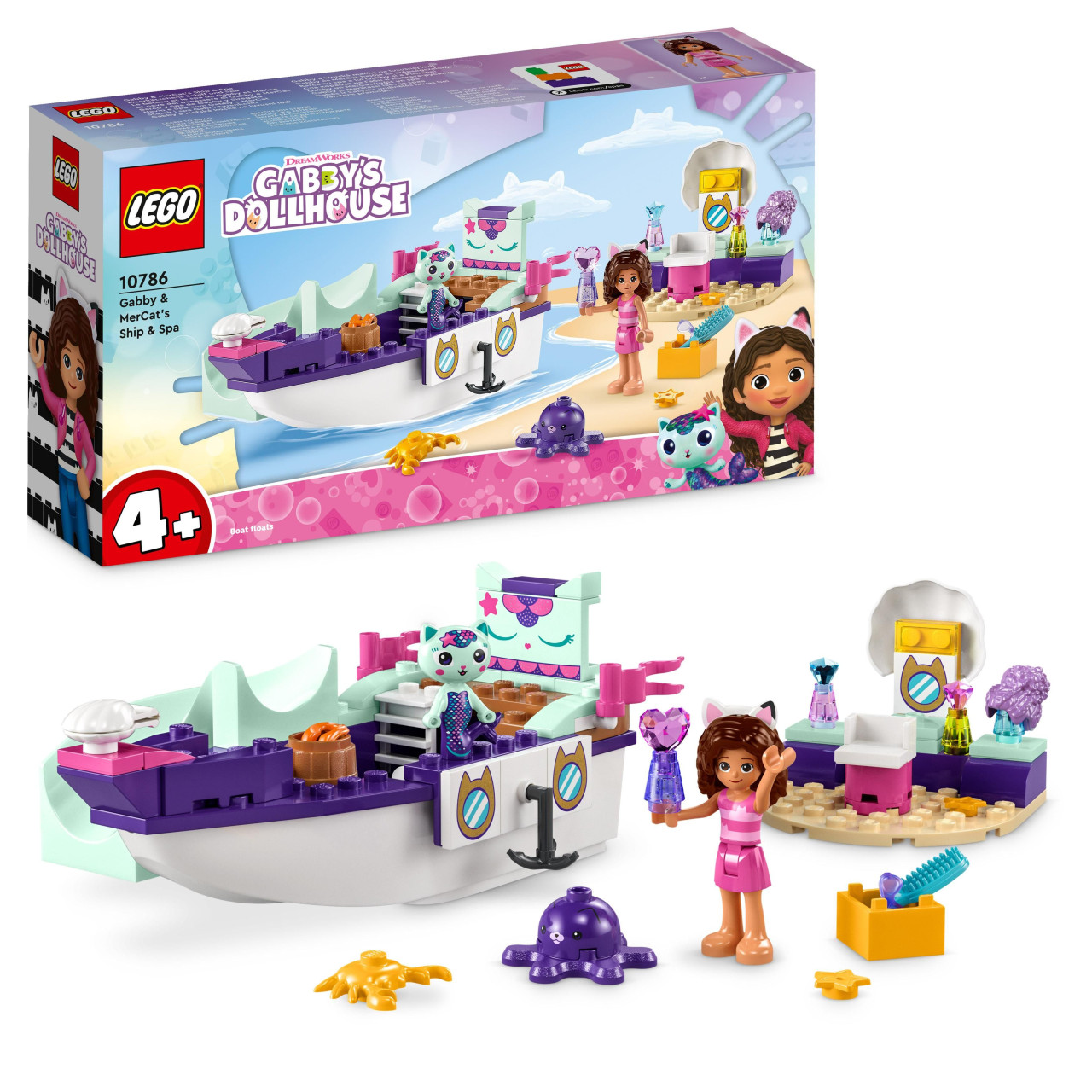 LEGO® Gabbys och Sjökattens skepp och spa 10786 Bygg- och lekset (88 ...