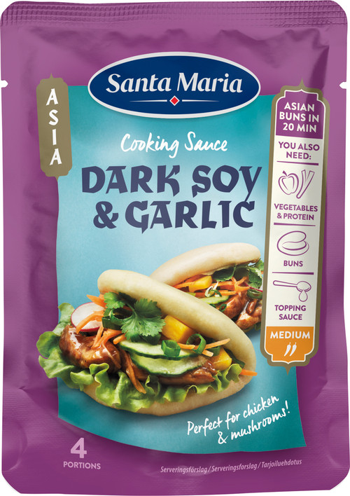 Cooking Sauce Dark Soy & Garlic 100Gx12 - SANTA MARIA - EKO:-
