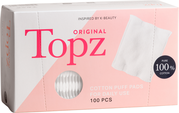 Topz Daily Cotton Puff Pads 100P - Topz - EKO:-