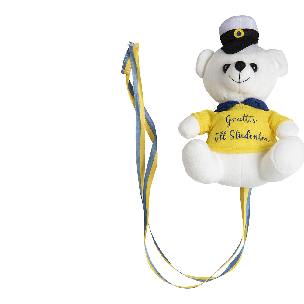 Studentnalle Vit Gul Tröja - HISAB - EKO:-