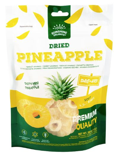Dried Pineapple 200G - Sunshine Delights - EKO:-