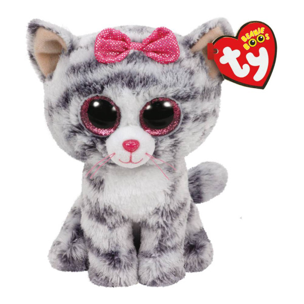 Kiki Grey Cat Med 23Cm - TY BEANIE BOOS - EKO:-