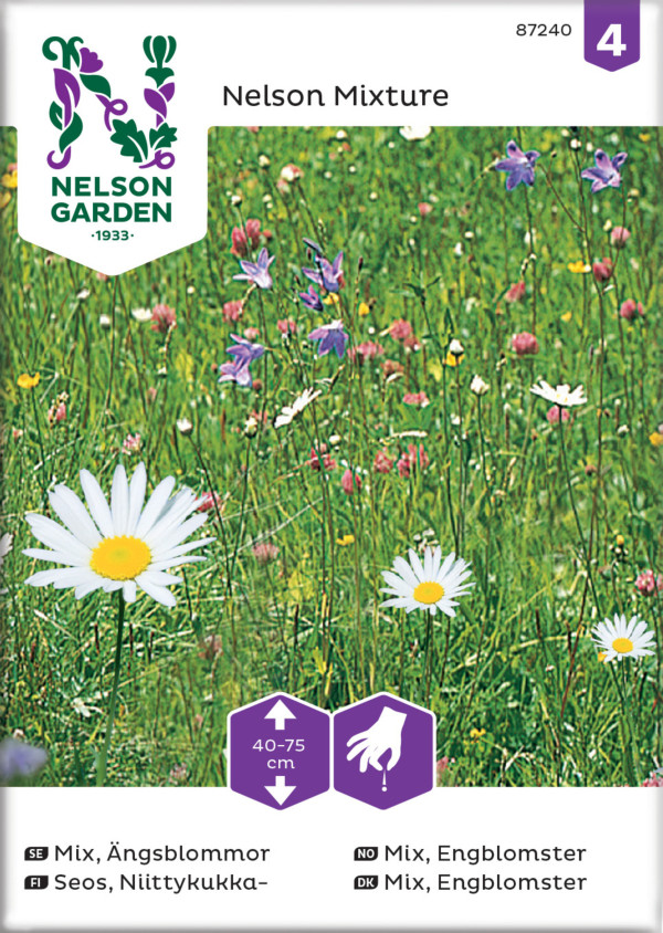 Nelson Pg4 Frö Mix, Ängsblommor - NELSON GARDEN - EKO:-