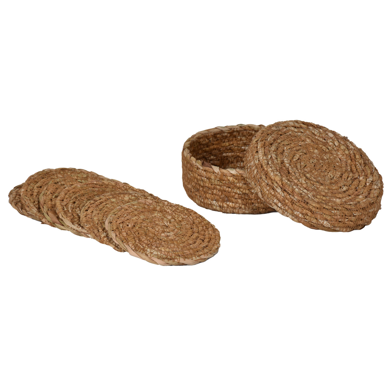 Drinkunderlägg I Låda 6P Natur D10Cm - EKO:-