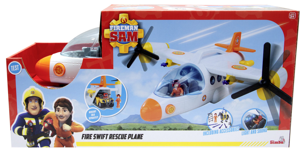 Brandman Sam Räddningsflygplan Med Figur - EKO:-