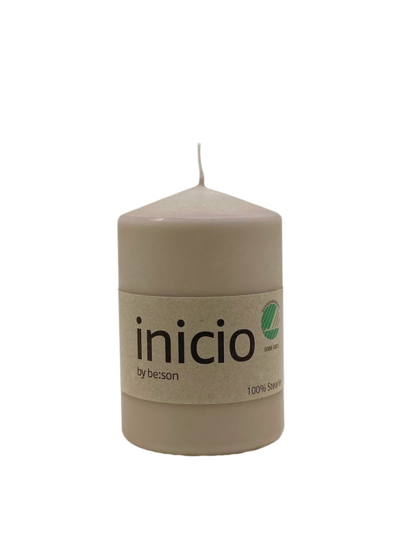 Inicio Blockljus Sand 100% Stearin Svanen 67X100Mm - EKO:-