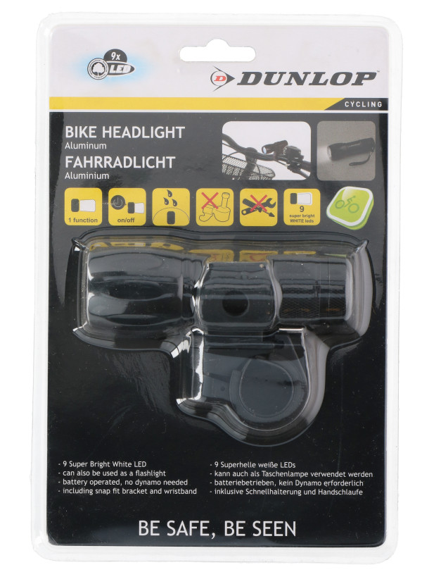 Pannlampa Cykel 9Xled - DUNLOP - EKO:-