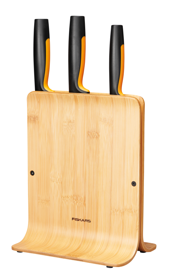 Knivblock I Bambu Med 3Kniv - Fiskars - EKO:-