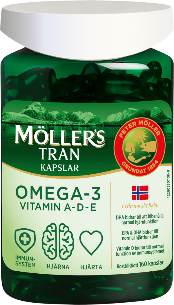 Möllers Omega- 3 Tran Kapslar 160St - MÖLLER'S - EKO:-