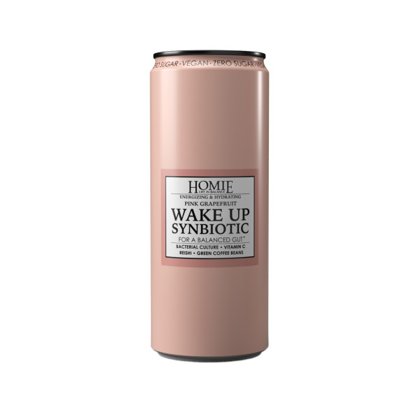 HOMIE WAKE UP SYNBIOTIC PINK GRAPEFRUIT 330ML - EKO:-