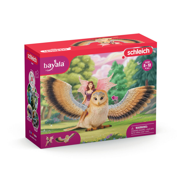Fairy In Flight On Glam Owl V2 - Schleich - EKO:-