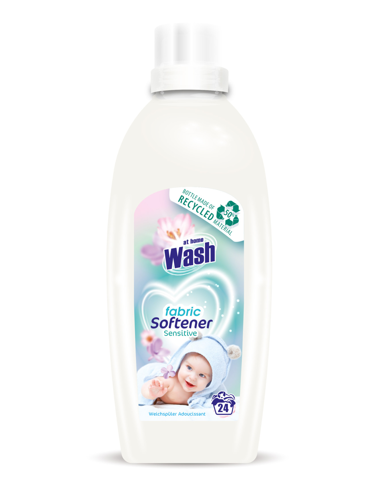 At Home Wash Fabric Softener Sensitive 750Ml - EKO:-