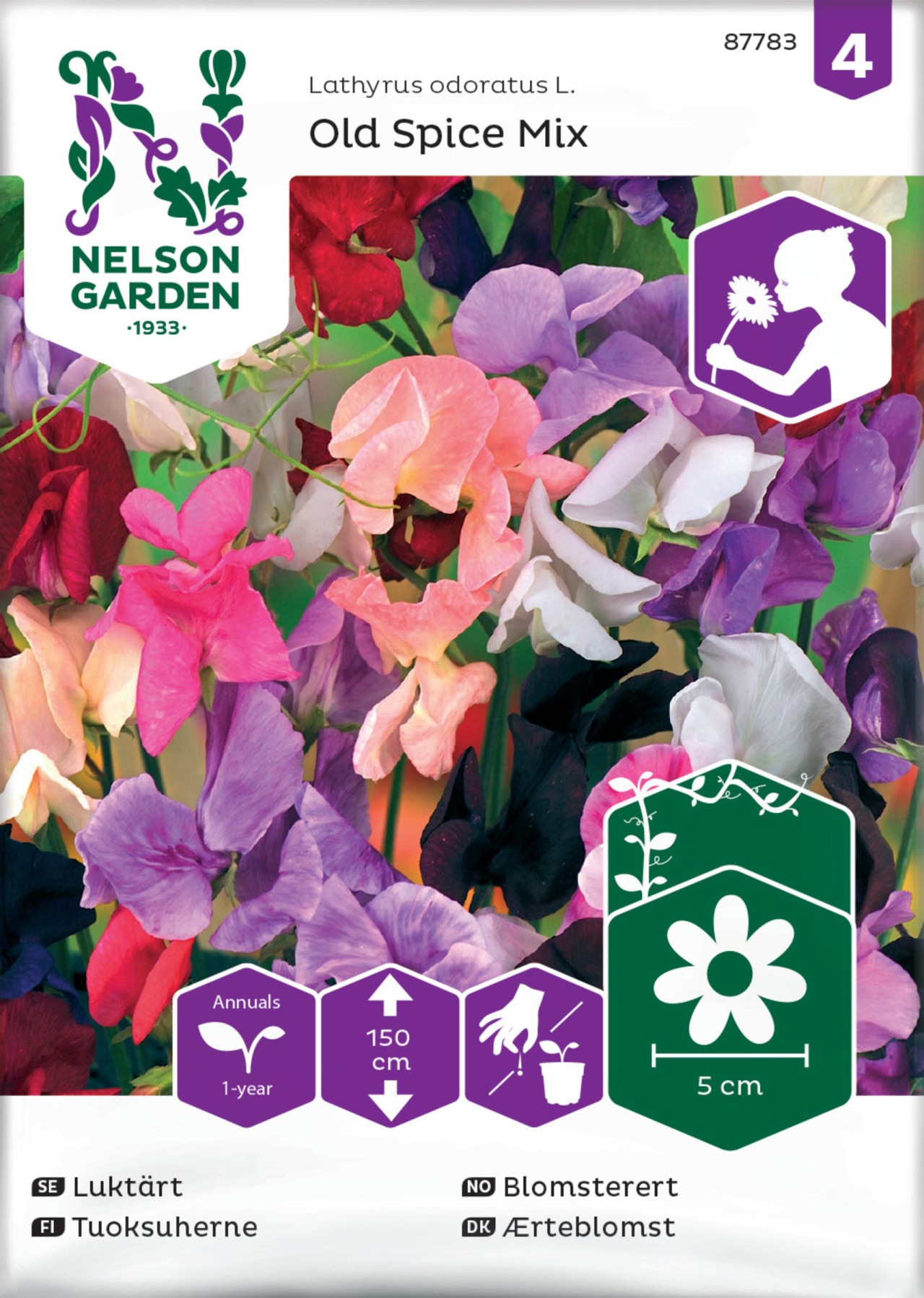 NELSON PG4 FRÖ LUKTÄRT, OLD SPICE MIX, GAMMELDAGS - EKO:-