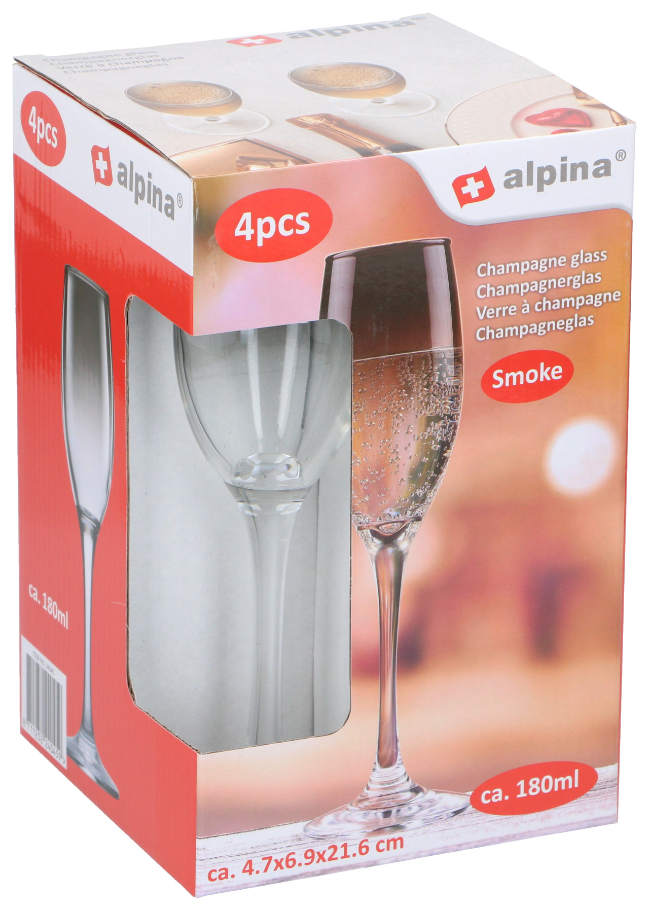 Champagneglas 180Ml 4P - ALPINA - EKO:-