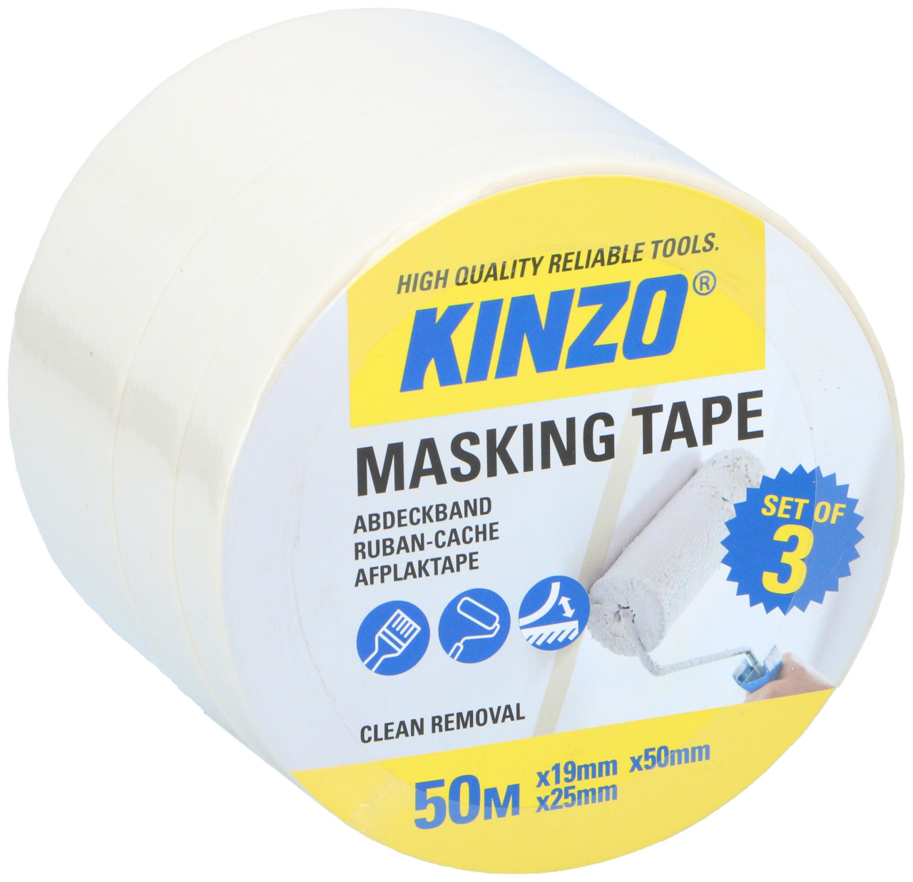 Maskeringstejp Mixad 3Pack - KINZO - EKO:-